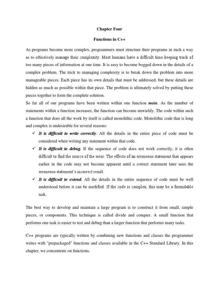 Chapter Four Functions Pdf Parameter Computer Programming Trigonometric Functions 2093