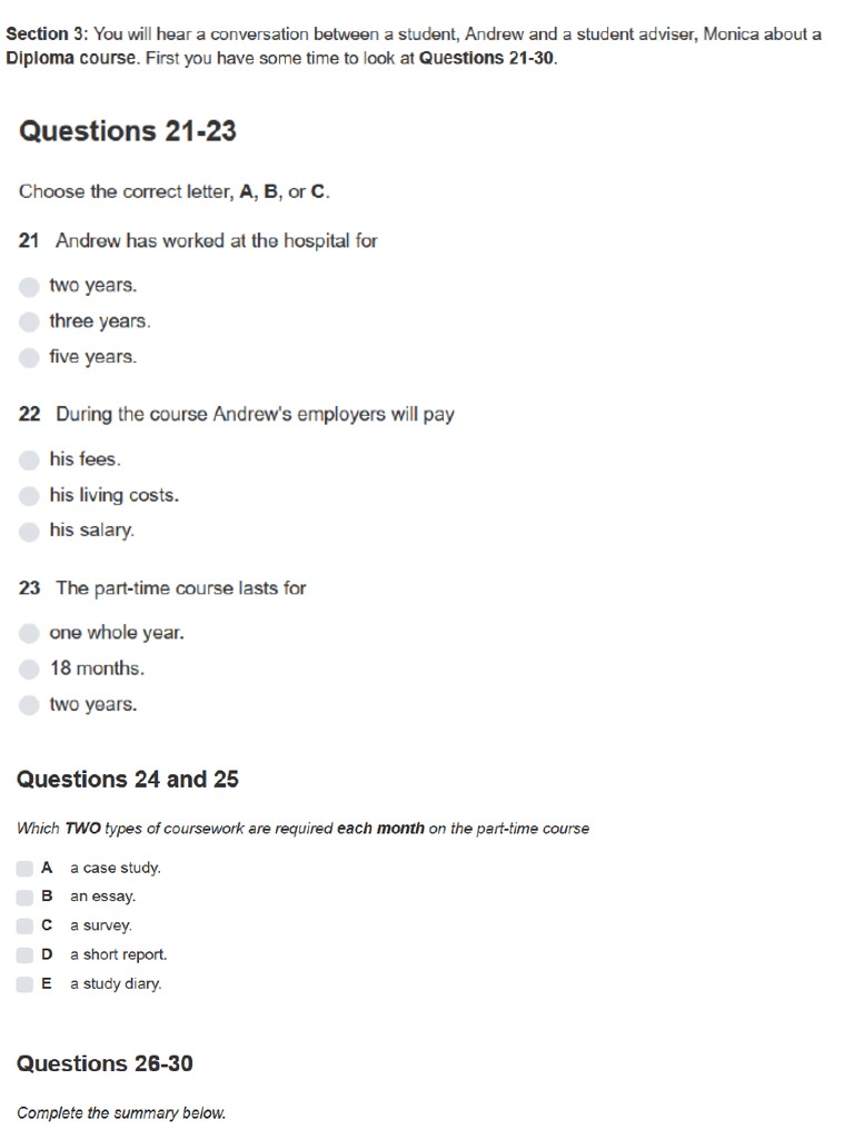 IELTS - Listening Practice 3 | PDF