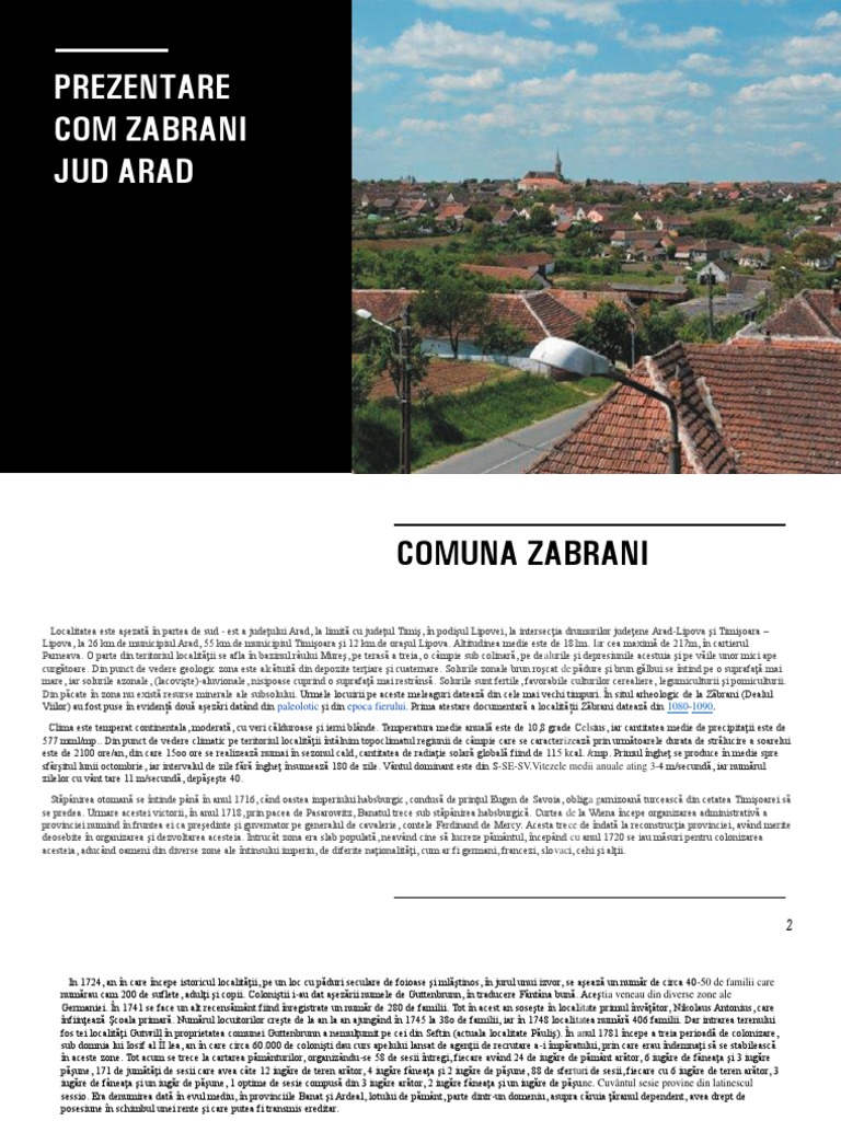 Comuna Zabrani | PDF