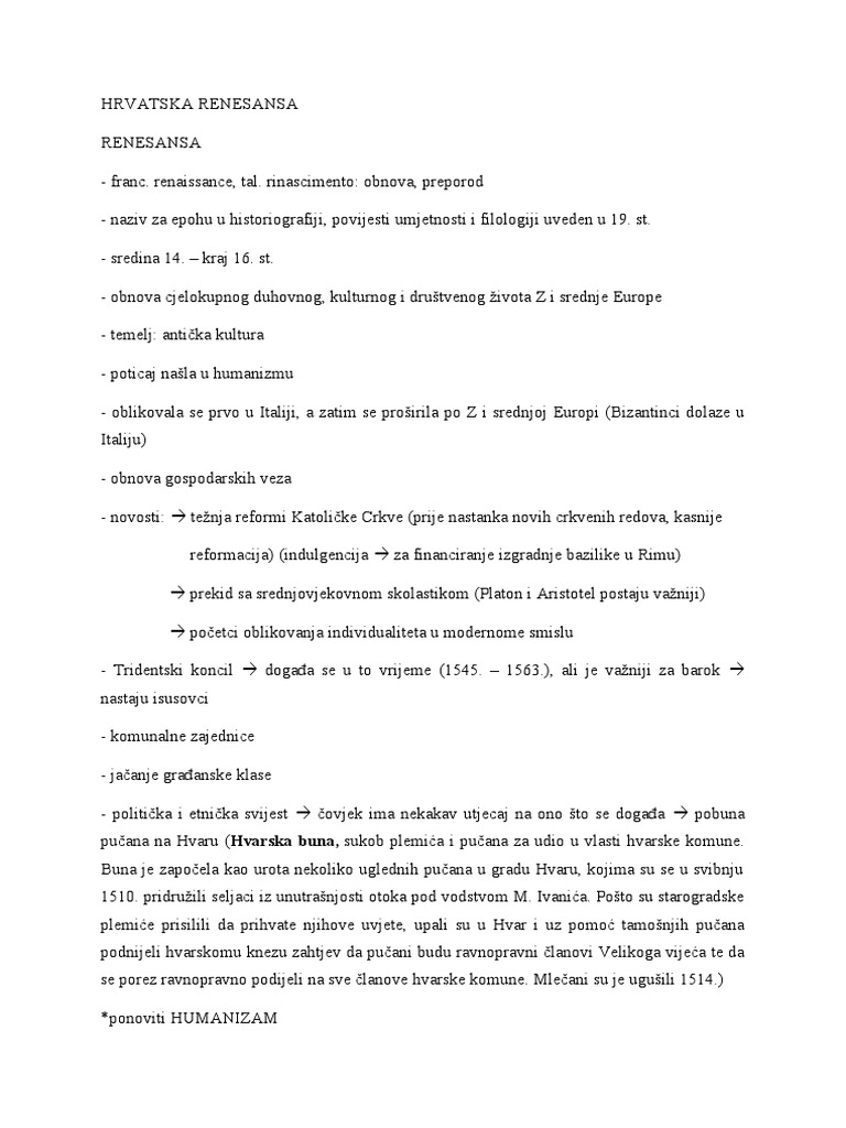 Hrvatska Renesansa | PDF