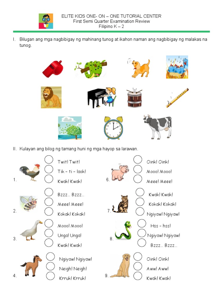 1st Monthly-UB Filipino-K | PDF