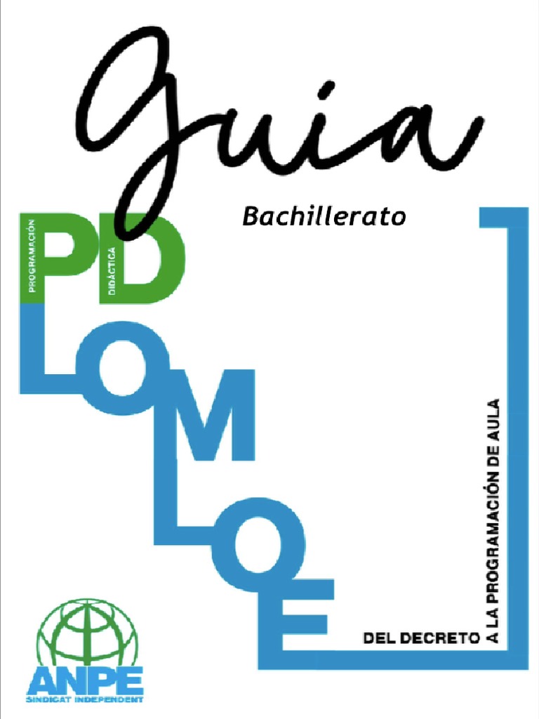 Guia Programacion de Aula Bachillerato Lomloe | PDF | Plan de estudios | Evaluación