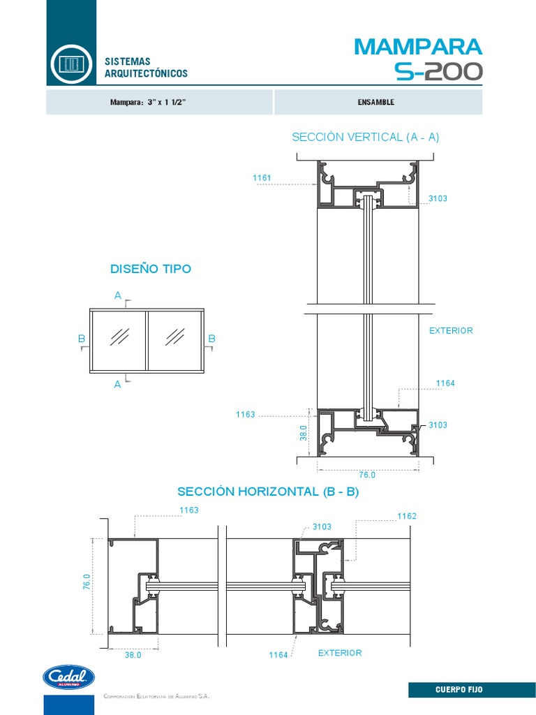 05 Cedal Mamparas S 200 | PDF