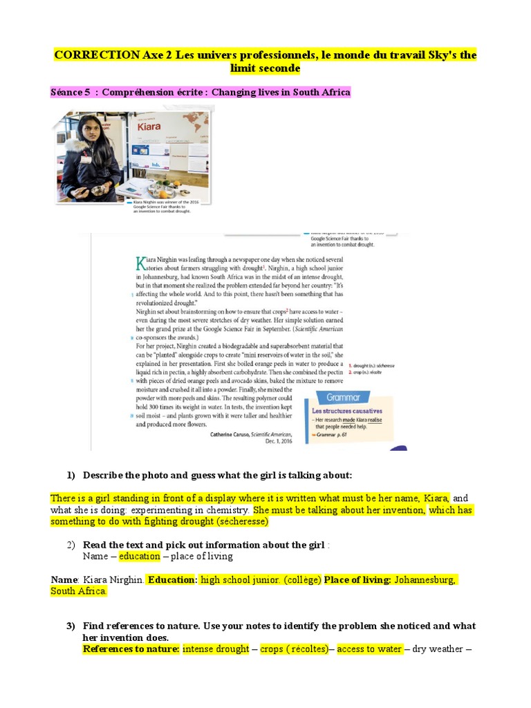 Kiara's Drought-Combating Invention | PDF