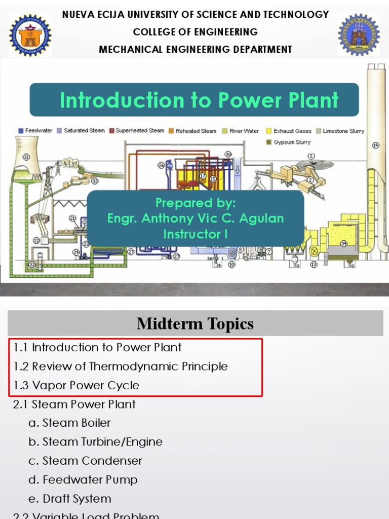 Introduction To Power Plant | PDF | Power Station | Steam