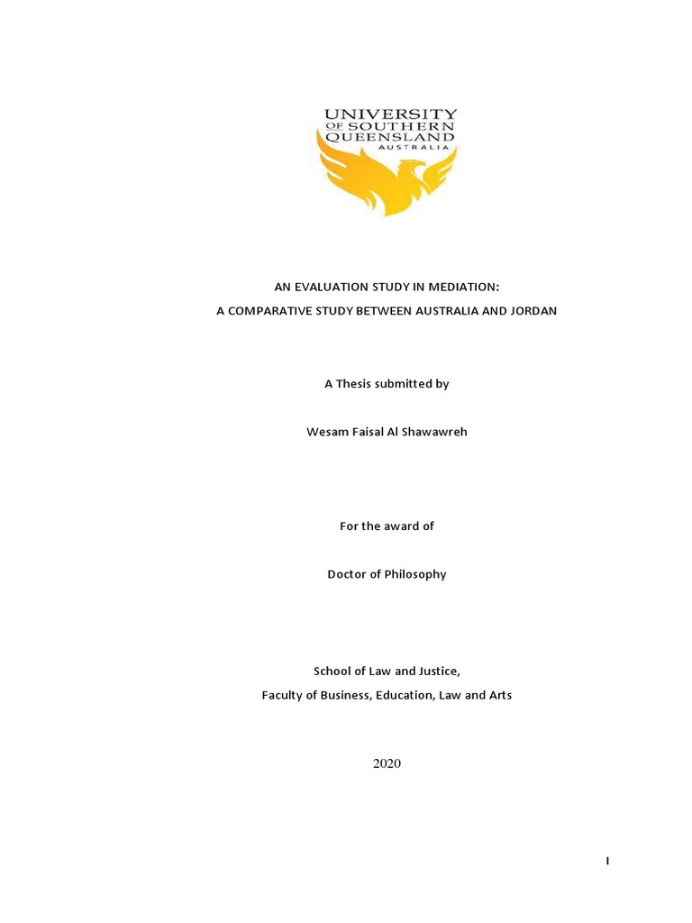 An Evaluation Study in Mediation Wesam Faisal Al Shawawreh - PHD Final ...