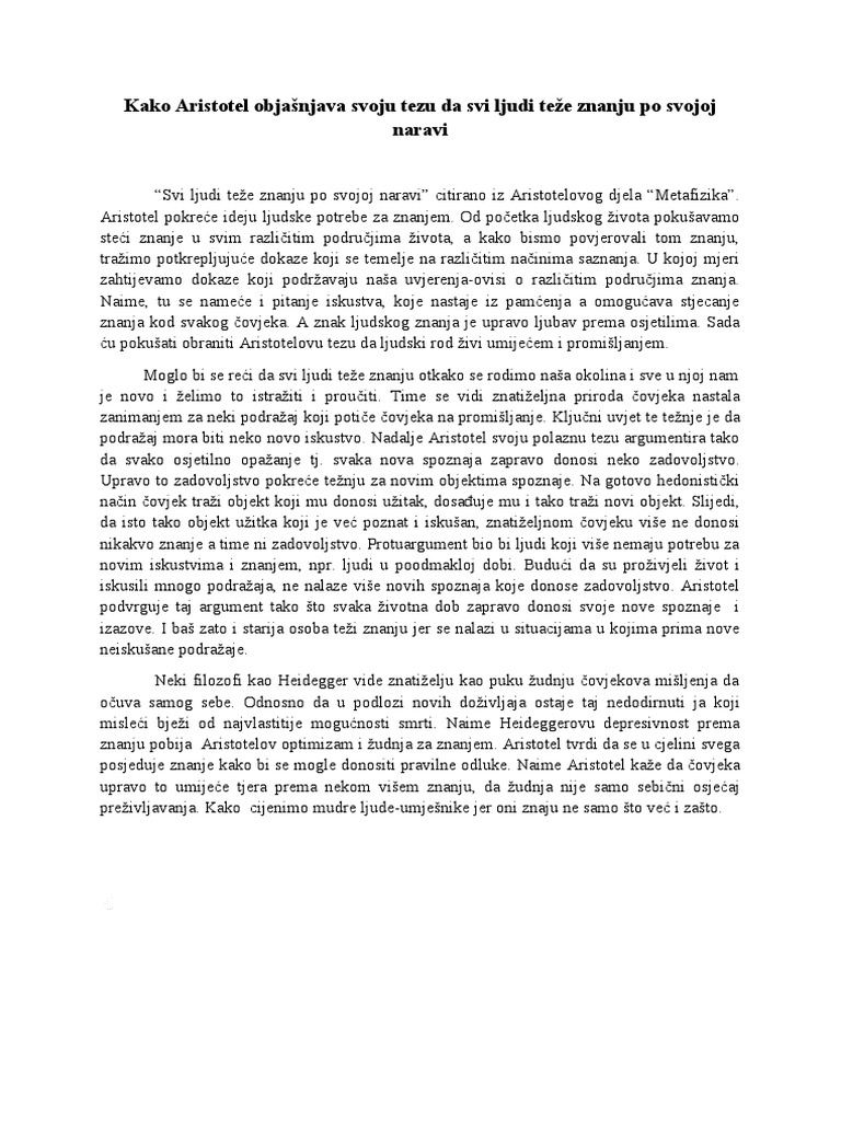 Filozofija - Esej | PDF