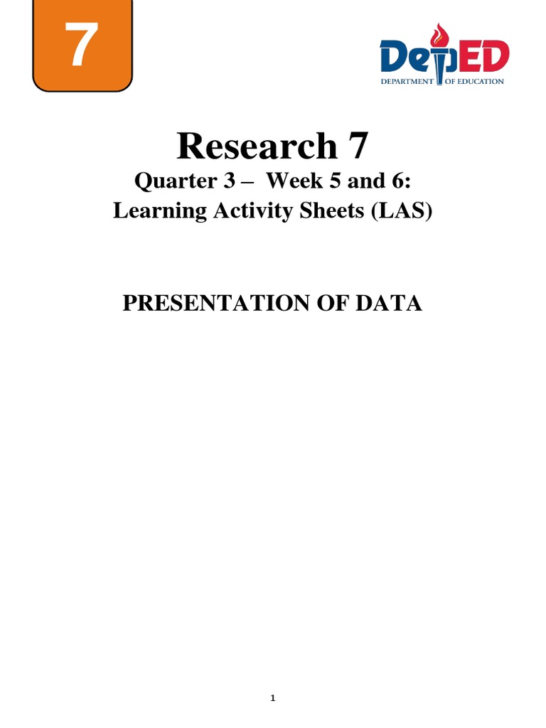 Research 7 Q3 W5 | PDF | Pie Chart | Chart