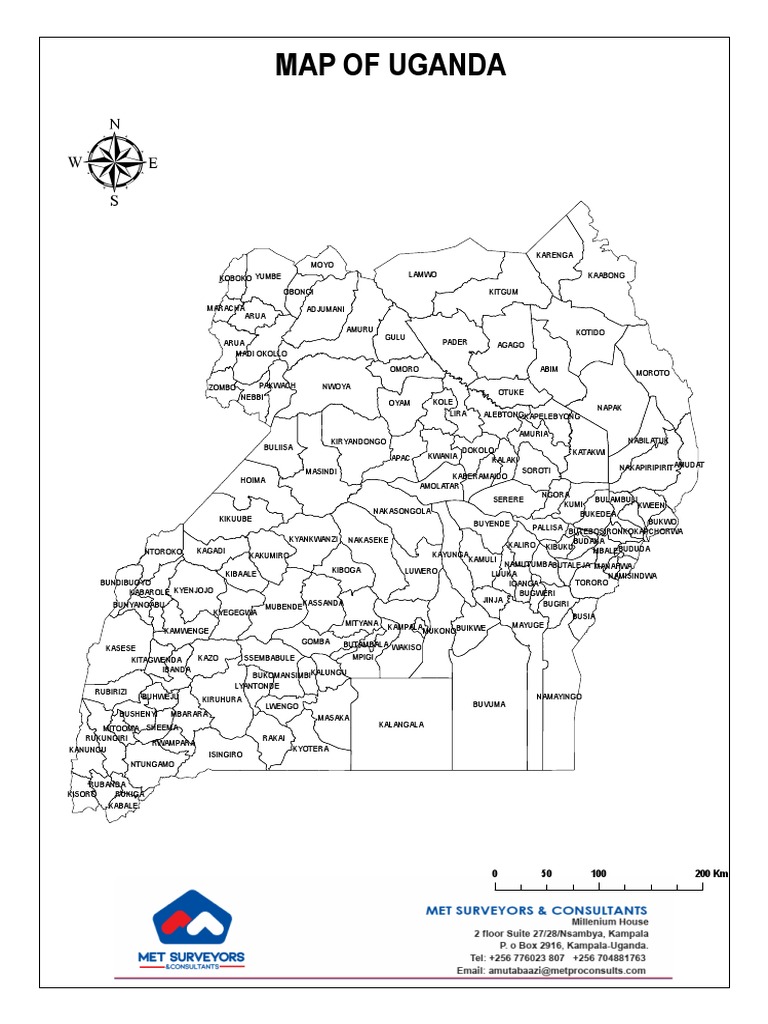 Uganda Districts Overview Map | PDF