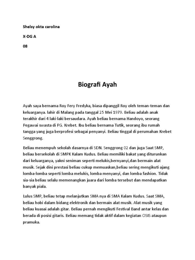 Biografi Ayah Shelsy Okta Pdf