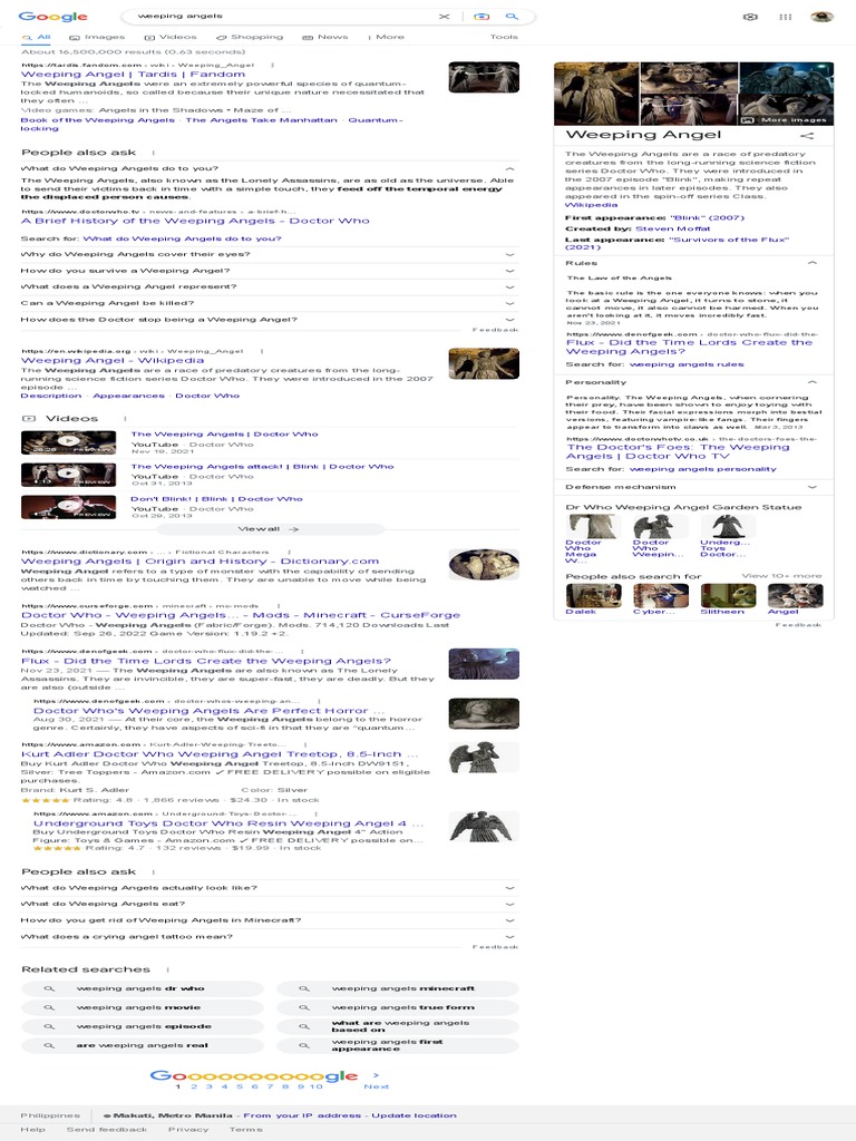 Weeping Angels - Google Search | PDF | Doctor Who