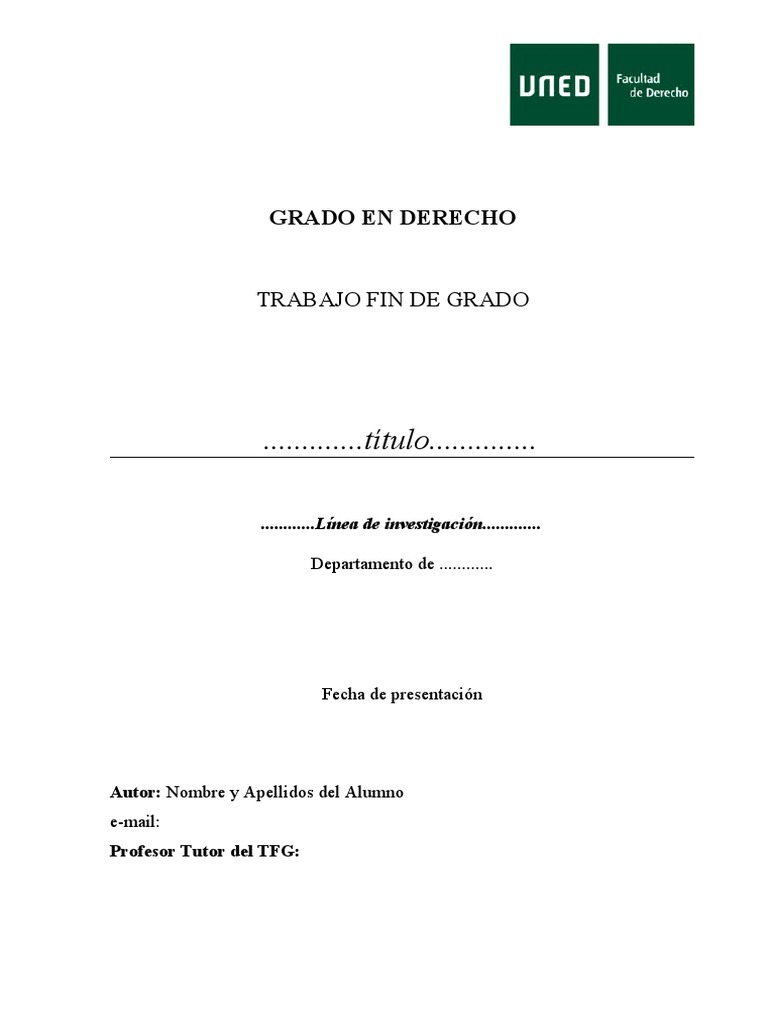 Instrucciones TFG Uned | PDF | Informática