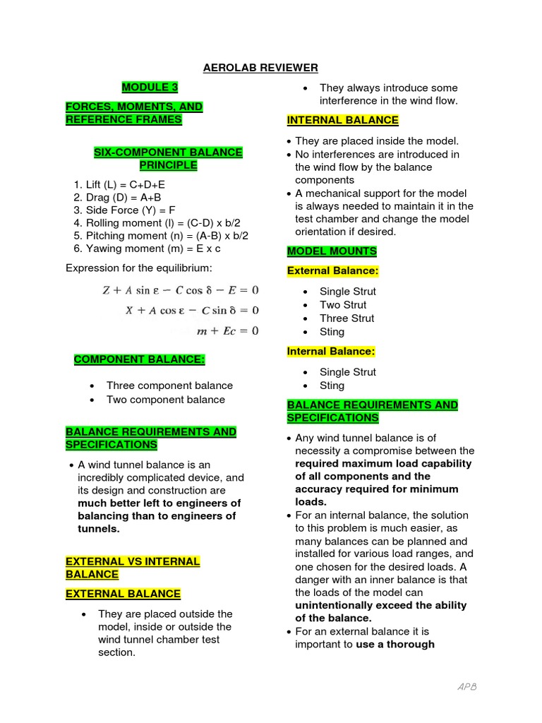 Aerolab Reviewer | PDF | Pressure | Reynolds Number