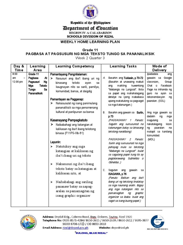 WHLP WEEK 2 (Revised) | PDF