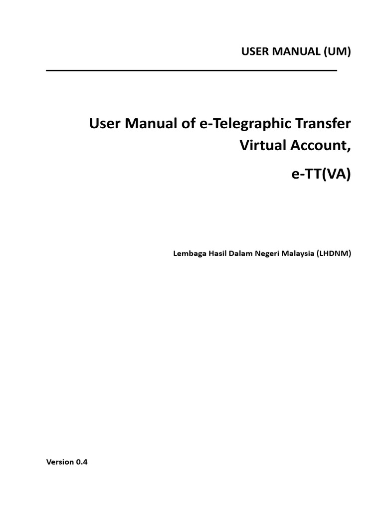 e-Telegraphic Transfer User Manual | PDF | Payments | Money