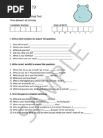 Stage 3 Hippo Exam Sample Test | PDF