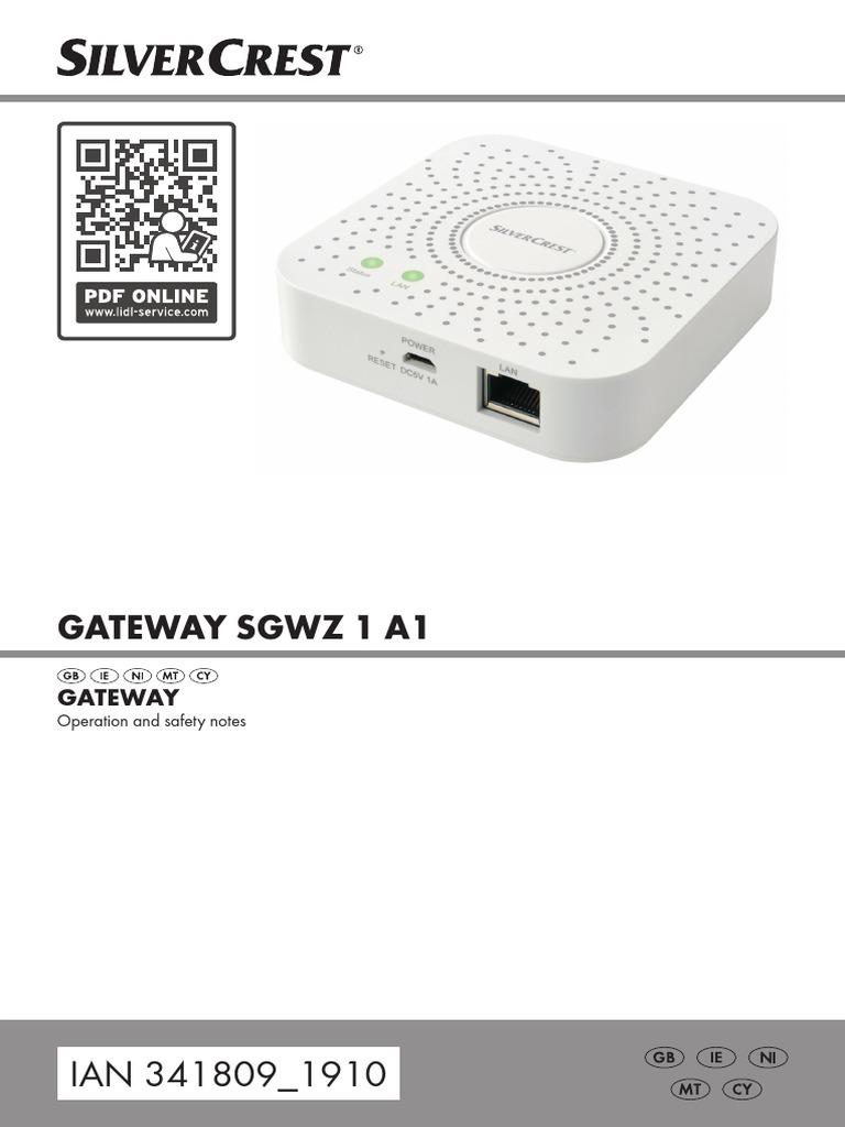 Silvercrest Central Domótica Zigbee Gateway SGWZ 1 A1 LIDL | PDF | Ios ...