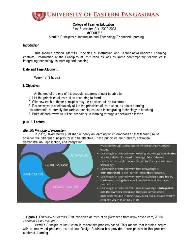 Module 8 TTL1 1st Sem 2022-2023 | PDF | Learning | Instructional Design