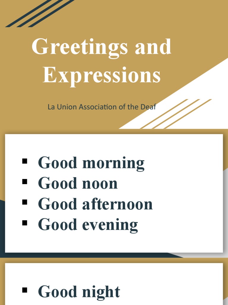 5 Greetings and Expressions | PDF