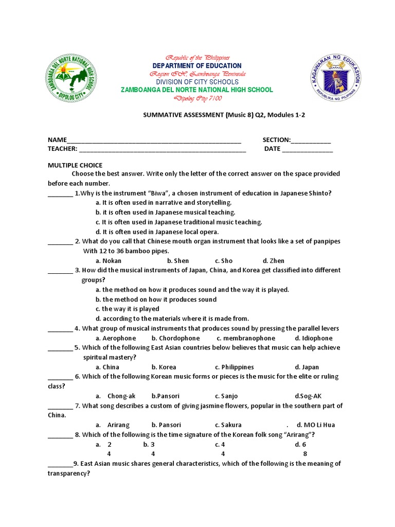 Assessing Musical Knowledge and Improvisation: A Summative Evaluation ...