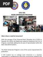 Work Immersion Orientation PPT Edited | PDF