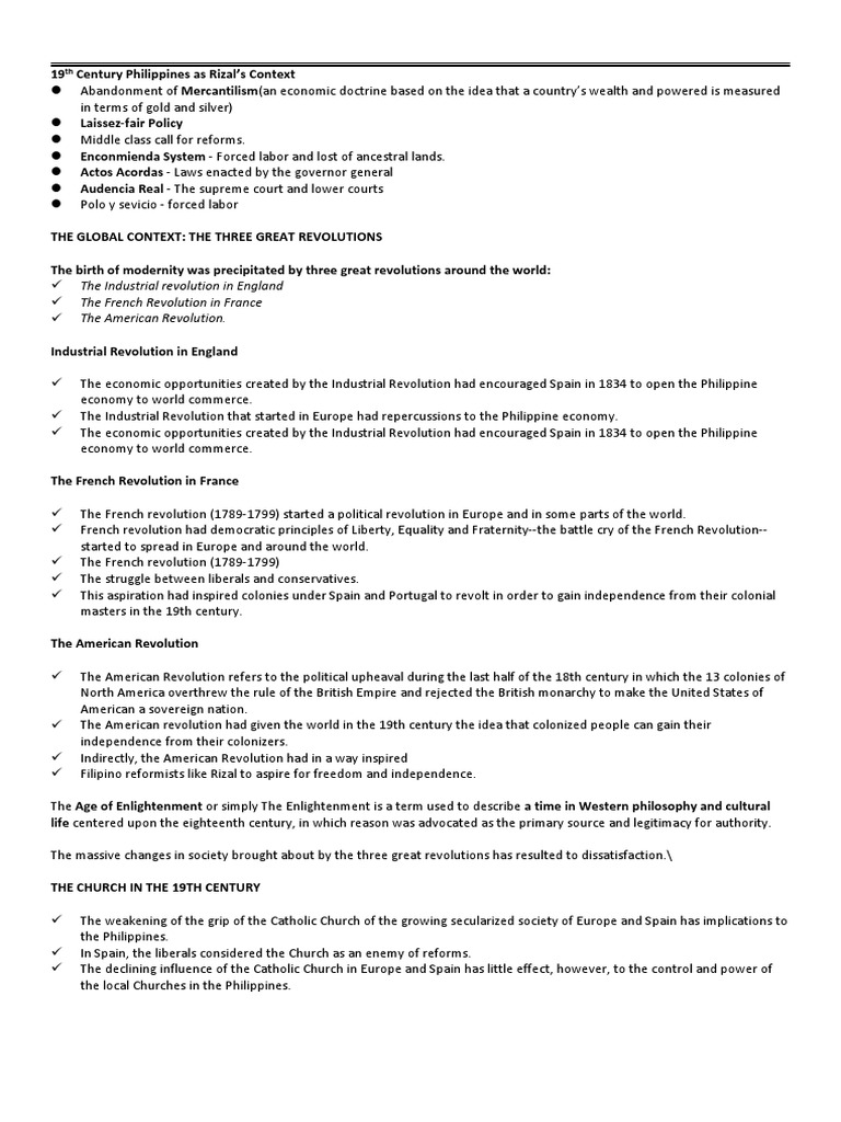 Module 1 - 19th Century Philippines As Rizal | PDF | Philippines
