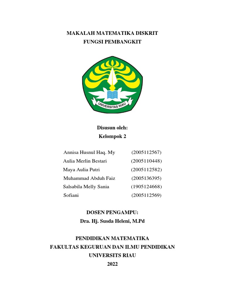 Makalah Matdis Fungsi Pembangkit Kel 2 | PDF