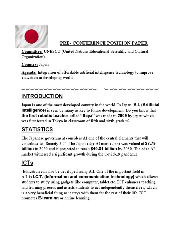 Position Paper (JAPAN UNESCO) | PDF | Educational Technology ...
