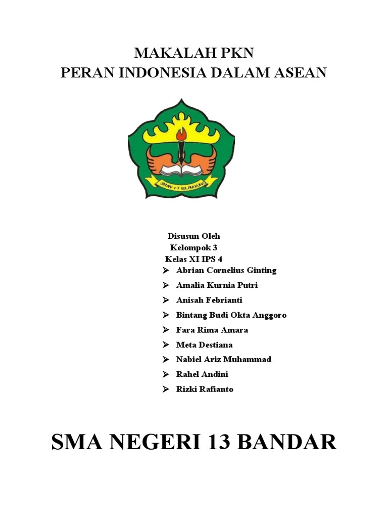Salin1-MAKALAH PKN PERAN INDONESIA DALAM ASEAN | PDF