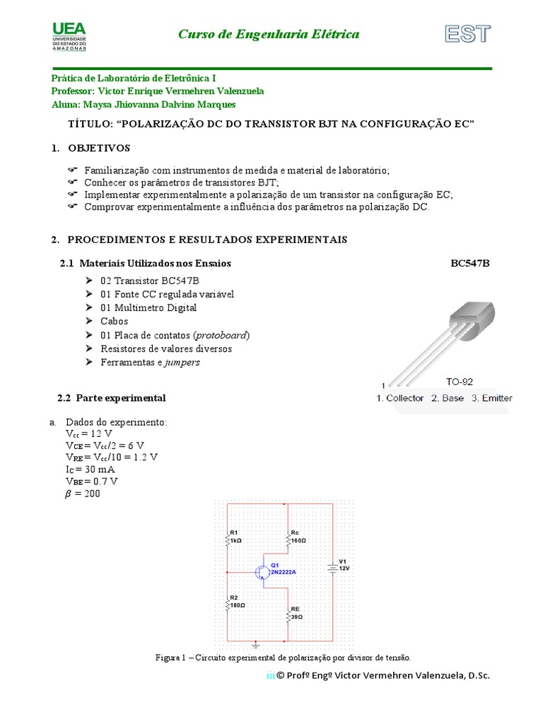 EXP08 - Transistor | PDF | Eletrônicos | Ciências Físicas