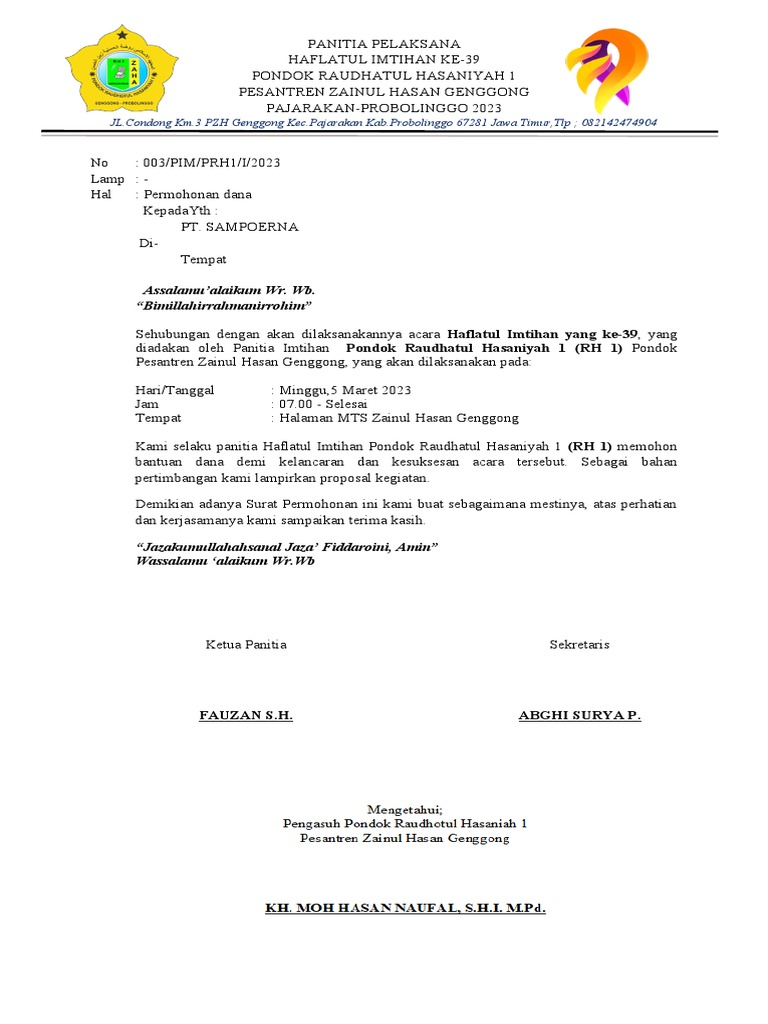 PROPOSAL PT 2023 (Buat Imtihan) | PDF