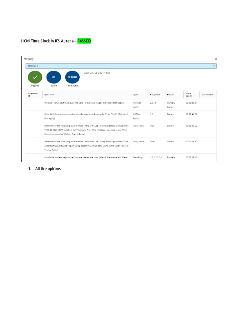 IFS Aurena HCM Time Clock Overview | PDF | Business | Finance & Money ...