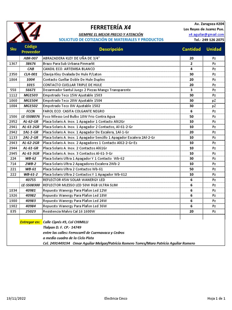 Electrica Cinco - 19 - 11 - 2022 | PDF
