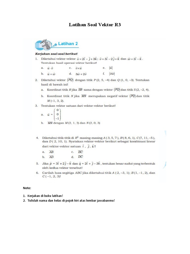 Latihan Soal Vektor R3 | PDF