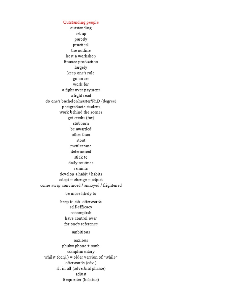 Vocabulary Collection Fall 2022 | PDF