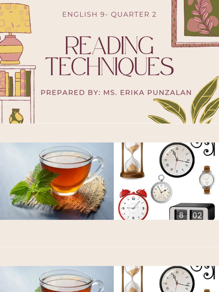 Reading Techniques 1 | PDF | Poetry | Poetic Devices