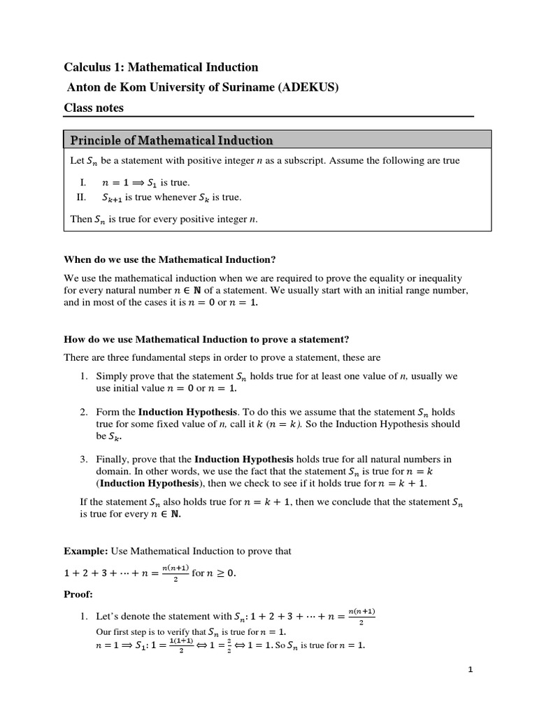 Mathematical Induction | PDF | Mathematical Analysis | Mathematical Objects