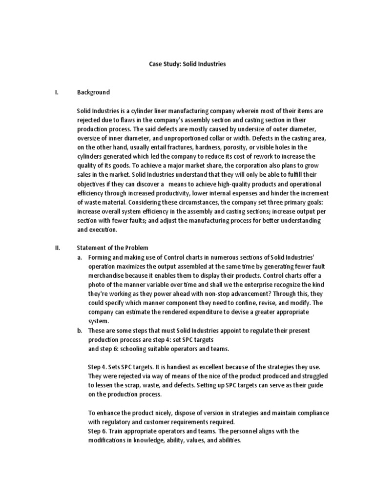 Case Study - Solid - Industries | PDF | Employment | Waste