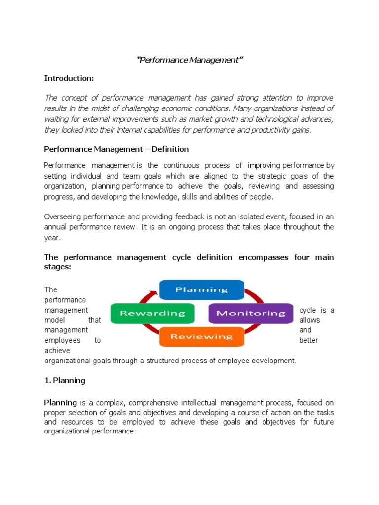 Performance Management | PDF | Performance Management | Goal