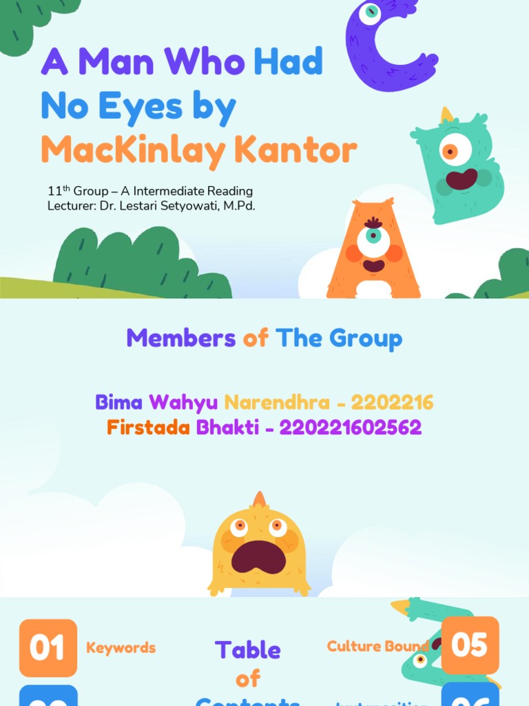 A Man Who Had No Eyes - Short Story Analysis | PDF | Narration