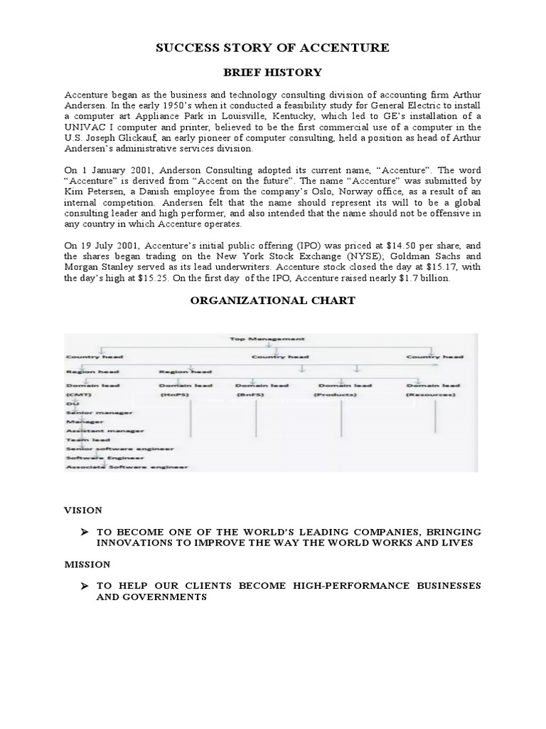 Success Story of Accenture. | PDF | Accenture | Economies