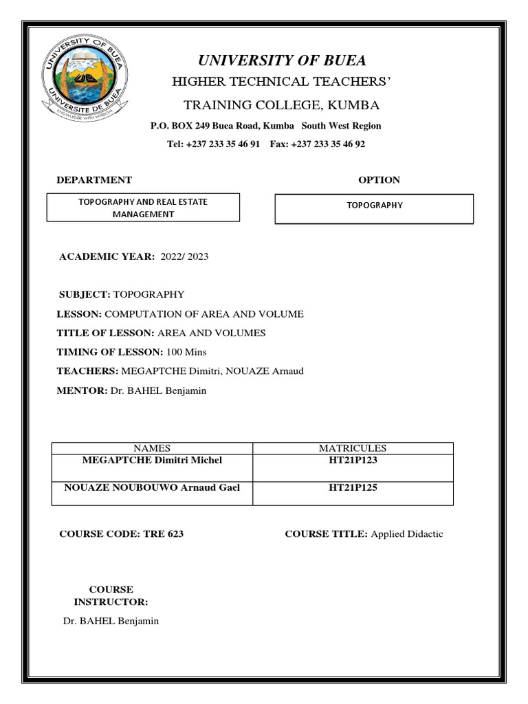 Lesson Plan Applied Didactic | PDF | Area | Triangle