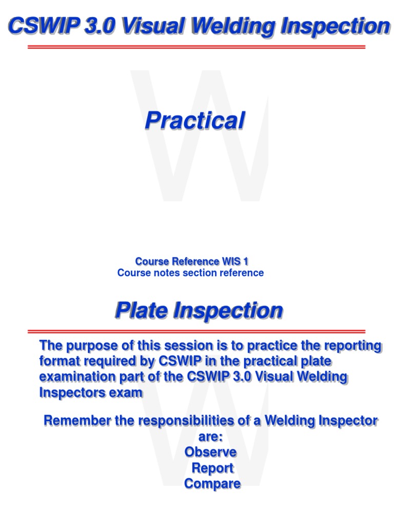 Cswip 3.0 Reporting | PDF