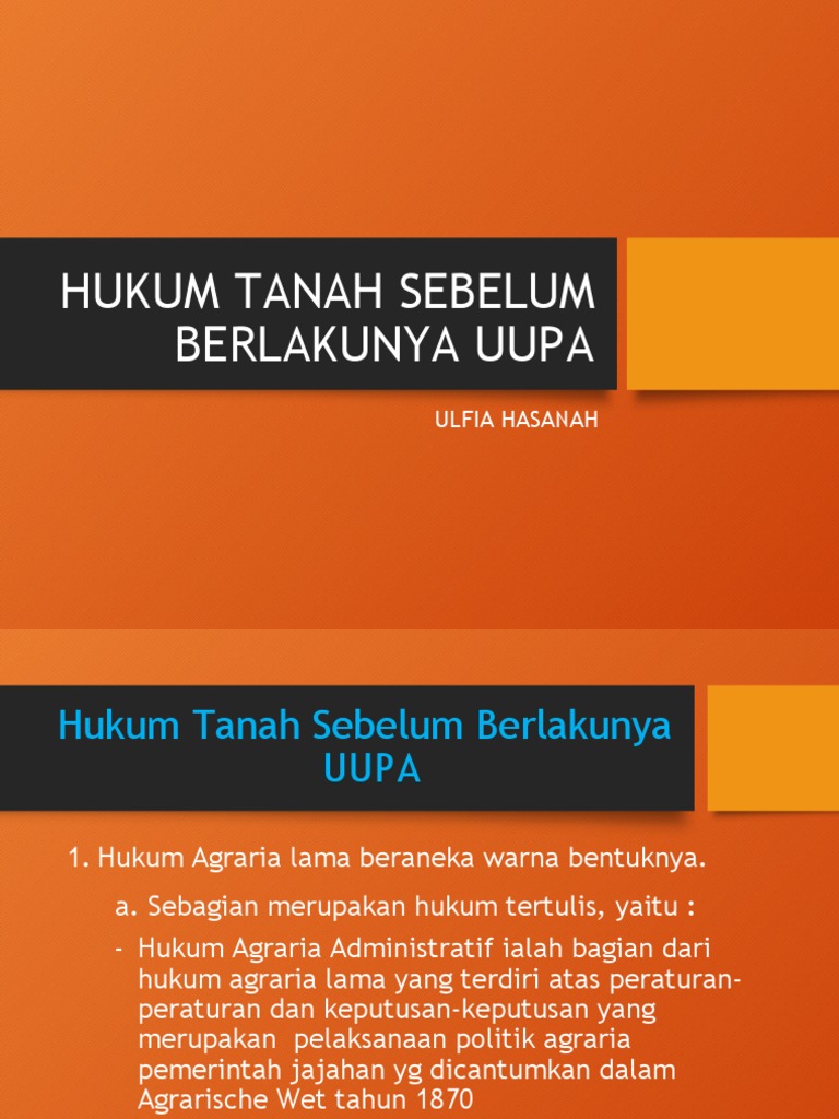 Hukum Tanah Sebelum Berlakunya Uupa 1 | PDF Hukum Tanah Sebelum Berlakunya Uupa 1 | PDF