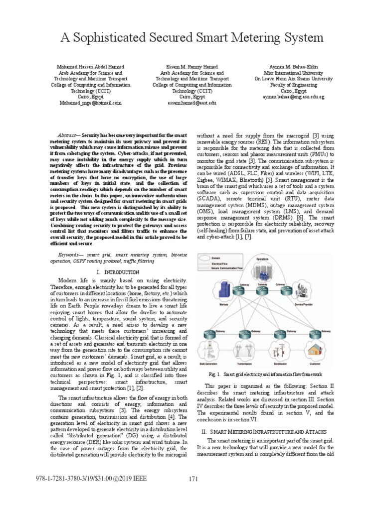 A Sophisticated Secured Smart Metering System | PDF | Distributed ...