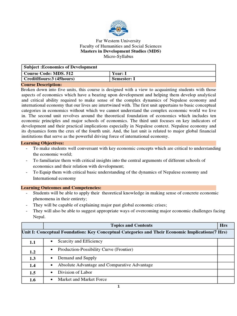 Economics of Development | PDF | Economics | Economies