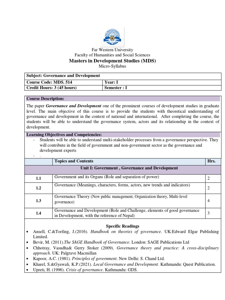Governance and Development | PDF | Governance | Global Governance