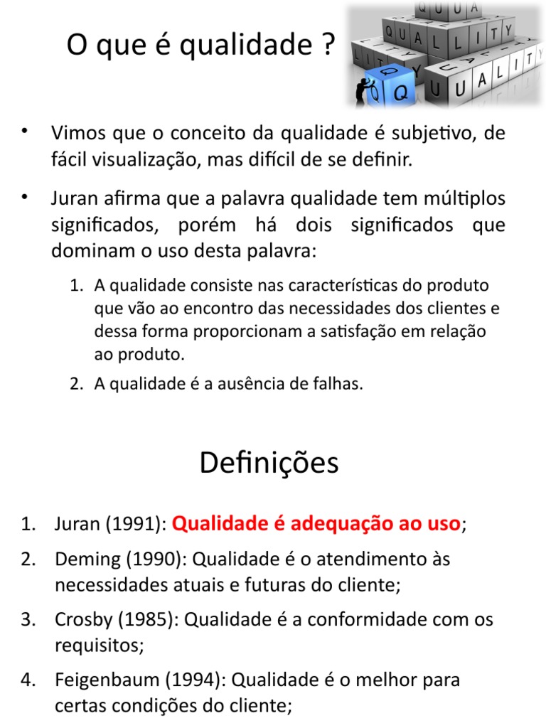 Aula 5 - Gurus Da Qualidade | PDF | Qualidade (negócios) | Marketing Aula 5 - Gurus Da Qualidade | PDF | Qualidade (negócios) | Marketing