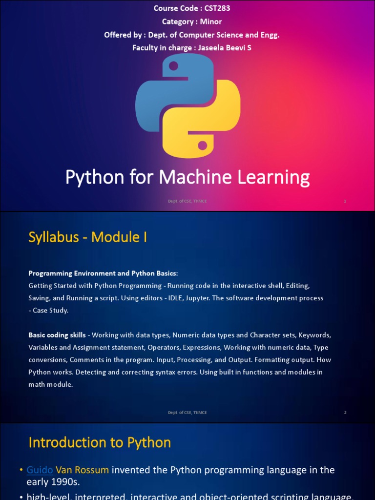 M1 - Python For Machine Learning - Maria S | PDF | Python (Programming ...