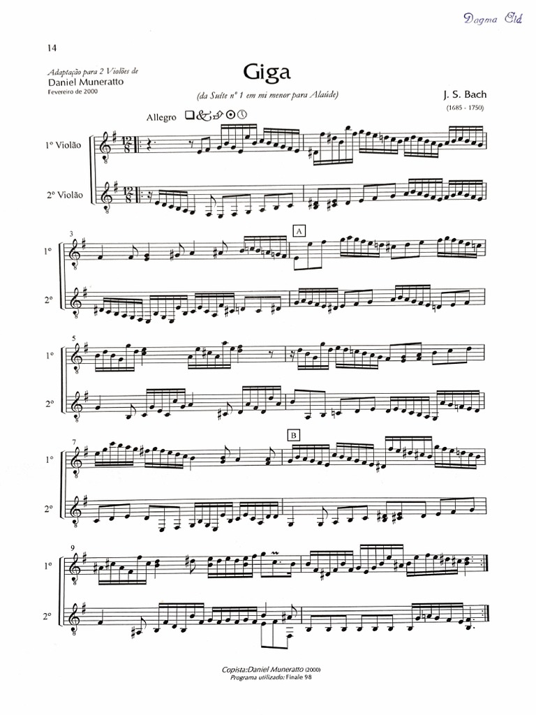 Bach - Giga | PDF